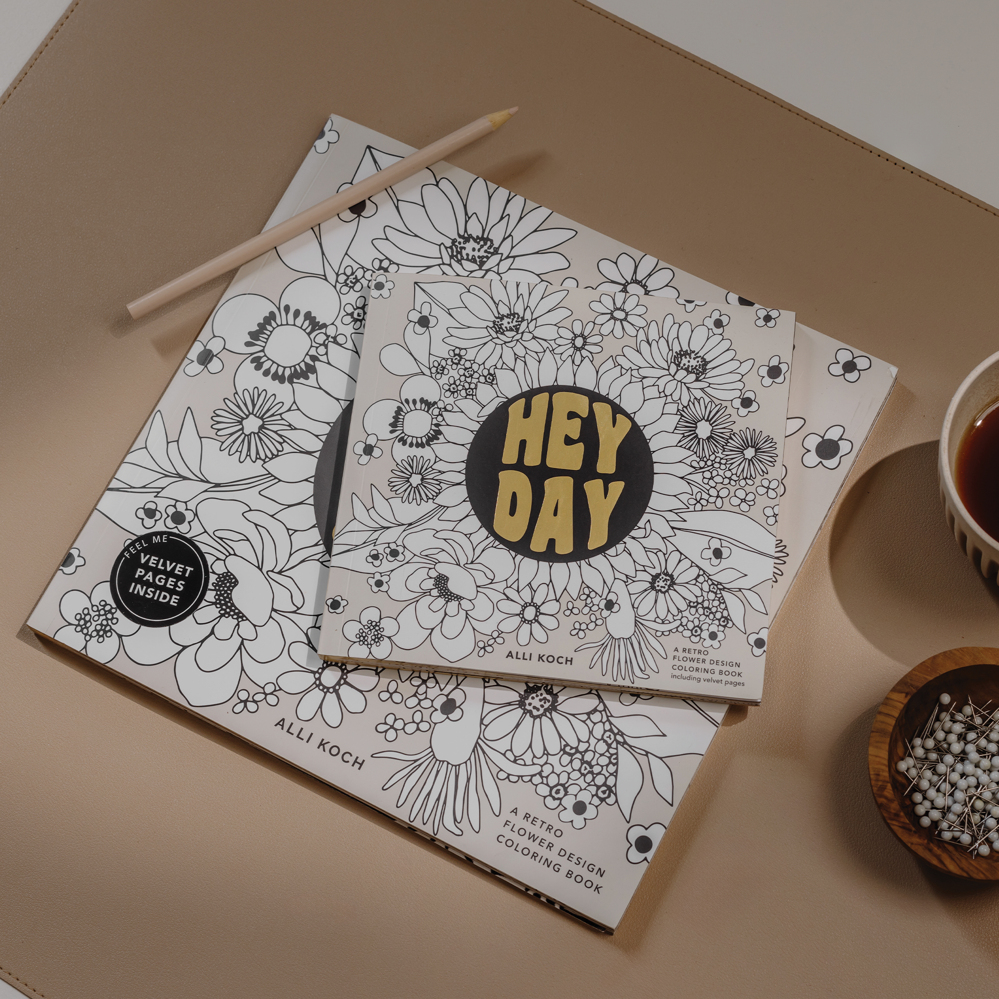 Hey Day (Mini) Retro Flower Coloring Book for Adults – Paige Tate and Co.