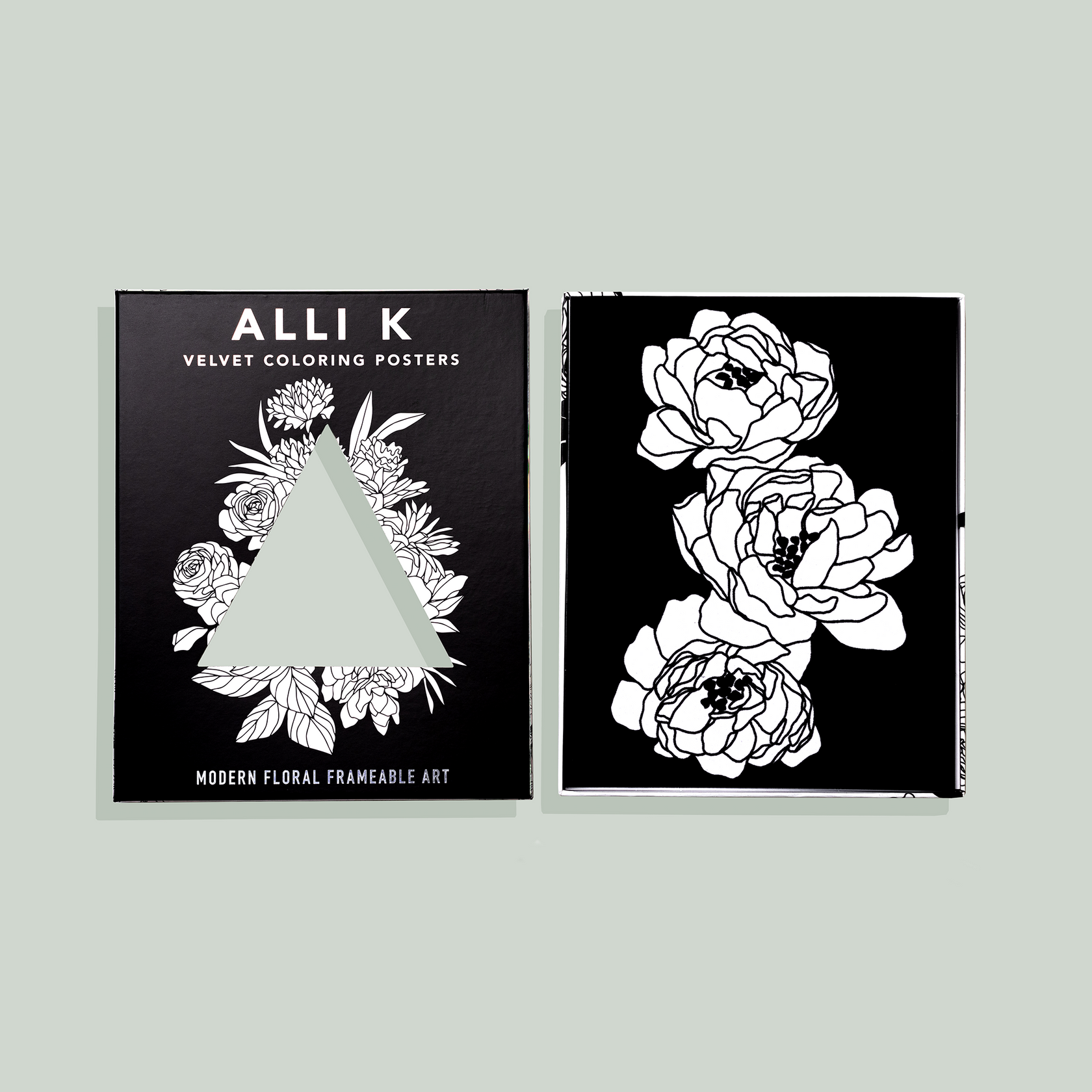 Velvet Coloring Posters: 8x10 Framable Adult Coloring Floral Posters ...