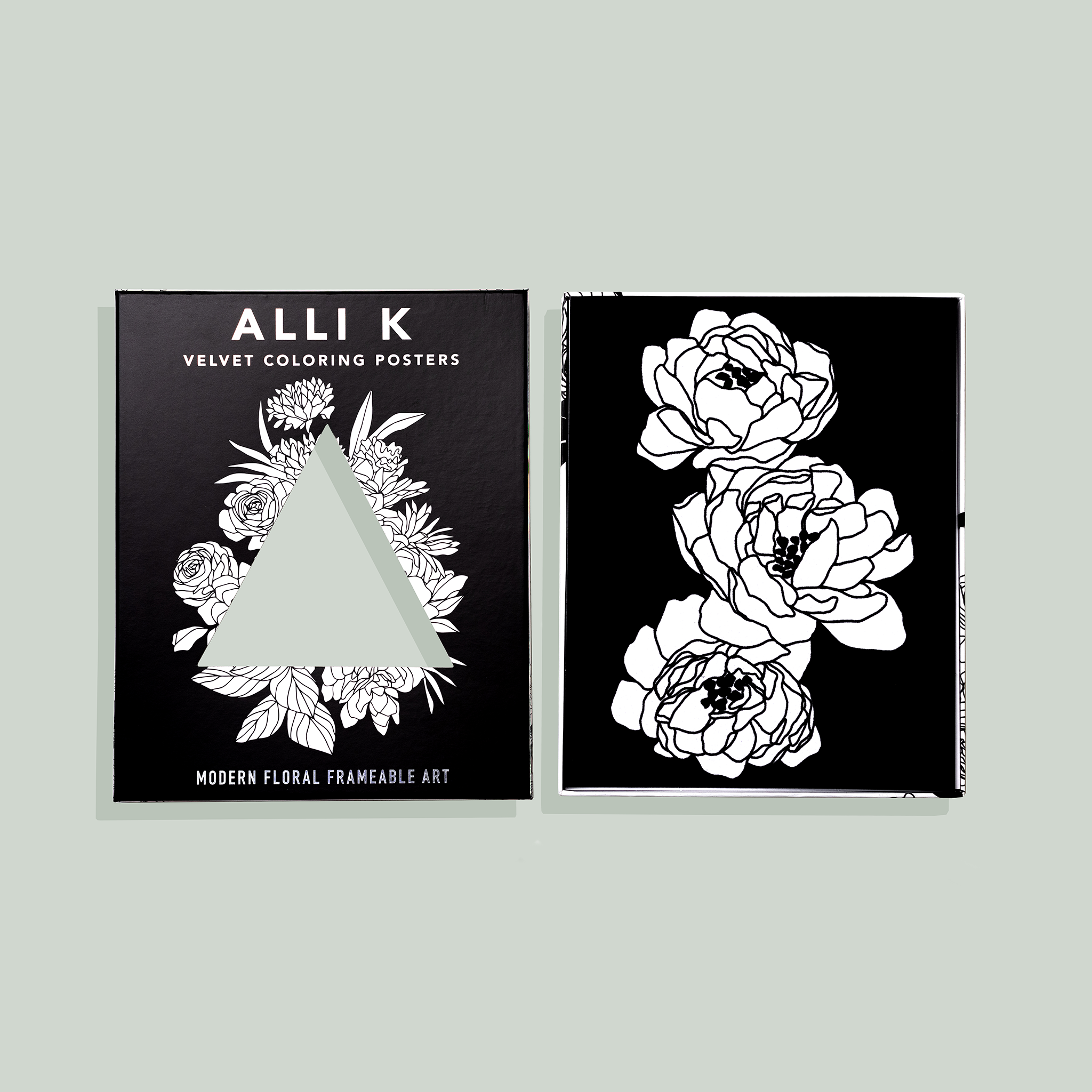 Velvet Coloring Posters: 8x10 Framable Adult Coloring Floral Posters ...